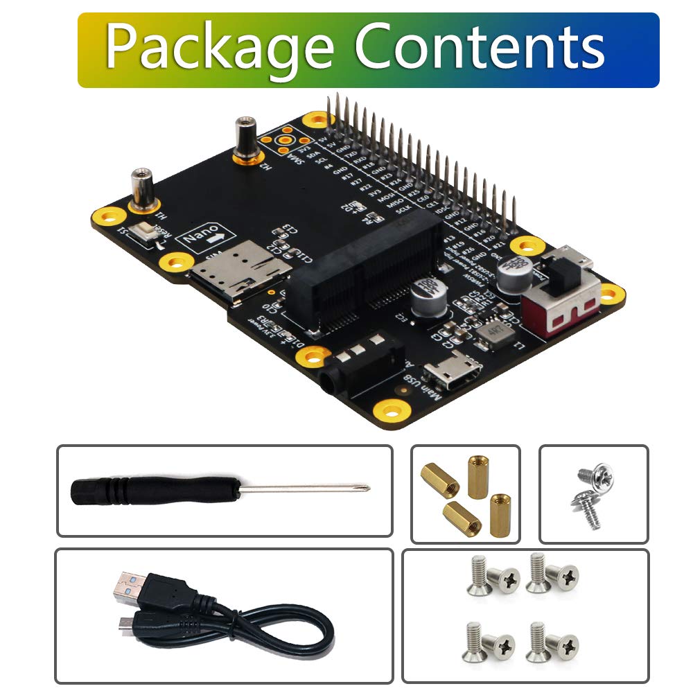 3G/4G & LTE Base HAT for Raspberry/Asus Tinker Board/Samsung ARTIK /Rock64 Media/Liber Computer Board