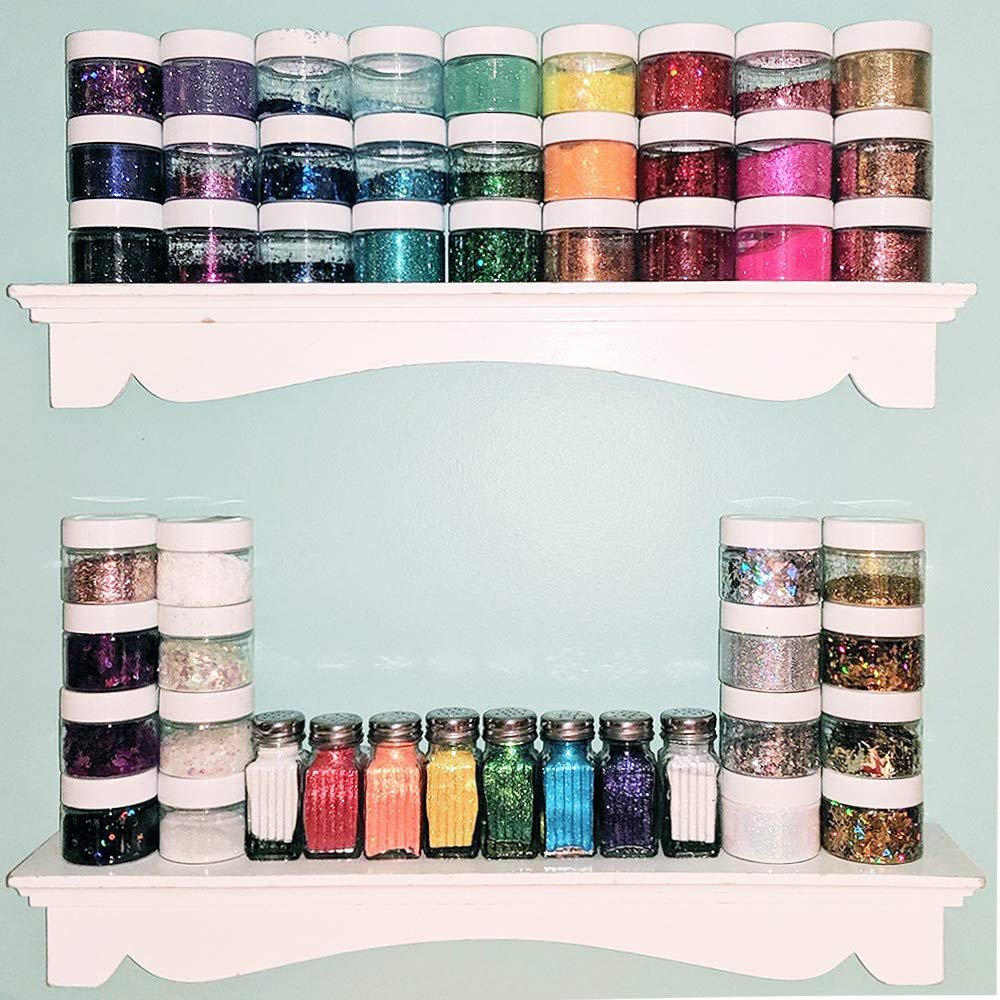 20 Pcs 2oz Plastic Cosmetic Container,Round Clear Pot Jars with White Lids,Empty Cosmetic Jar for Travel Storage,Lotion,Cream,Jewelry,Powder,Eye Shadow,Painting,DIY Crafts