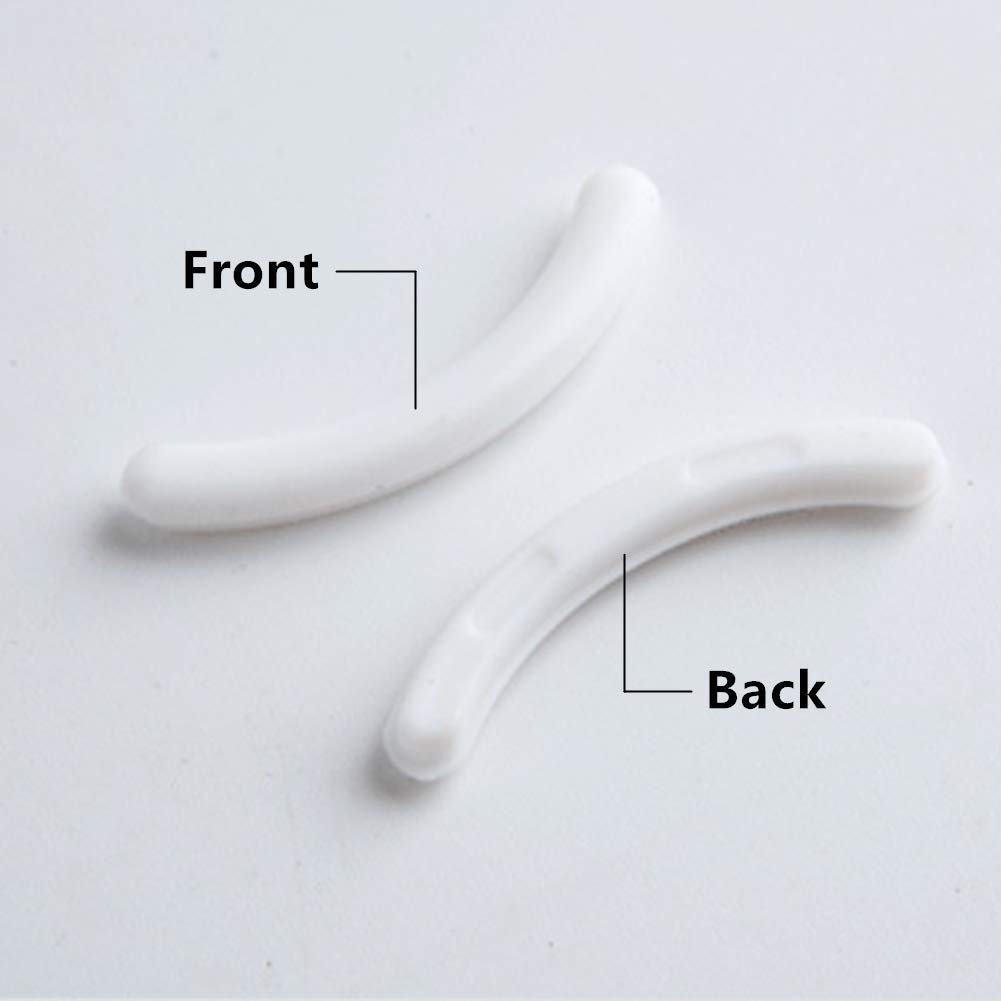 24 Pcs Curler Refill Eyelash Curler Refill Pads Silicone Rubber Soft Curler Replacement Refills Pads for Universal Eyelash Curler (White)