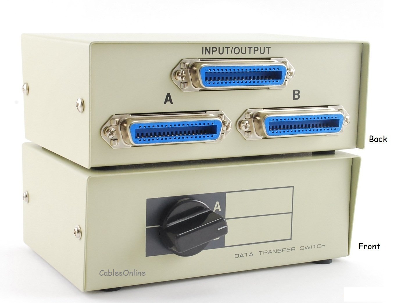 2-Way Centronics 36 (CN36) Female Manual Data Switch Box, CablesOnline SB-006