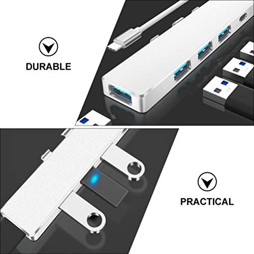 1pc 4 hub USB splitter for laptop flash drive data cable USB cables Reader computers laptops charger splitter adapter Docking computer data cable portable video Stainless steel