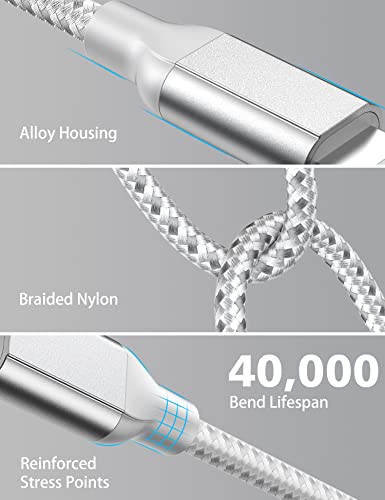 10FT iPhone Charger 2Pack, [Apple MFi Certified] USB A to Lightning Cable 10 Foot, Extra Long Nylon Braided iPhone Charging Cord Fast Charging for iPhone 14 13 12 11 Pro Max XR XS X 8 7 6 Plus SE