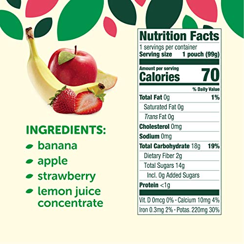 Beech-Nut Baby Food Pouches Veggies & Fruities Variety Pack, 3.5oz, 18ct