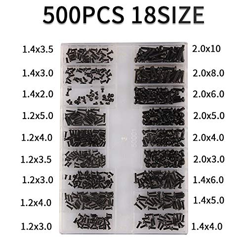 480Pcs 18-Types Mini Screw DIY Fastener Tool Kit for Laptop for Computer Assemble Repair Screw SCRW-106750