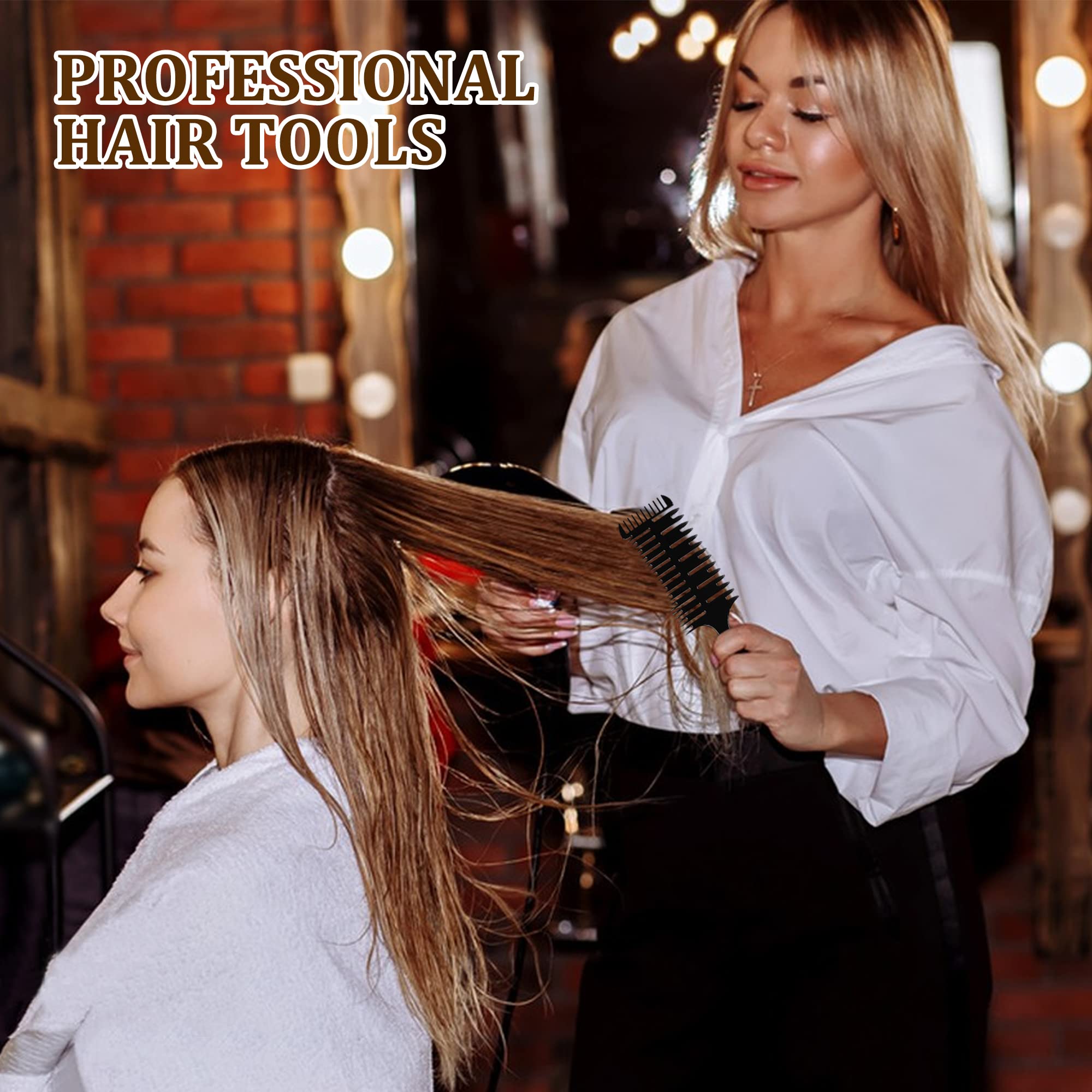1st Choice Professional Hair Combs for Women Styling Hair Combs Plastic Weaving Combs for Highlighting,3-Way Weaving & Sectioning Foiling Comb for Hair Coloring, Highlighting, Balayage