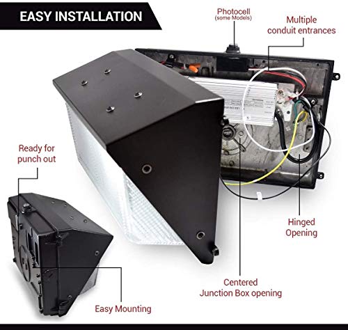 200 Watt LED Wall Pack Light - 26,000 Lumens - Durado II series LED wall Light - Semi Cut off - High Efficiency 135 Lumen to Watt- DLC Premium Listed - Wall Pack LED - 5000K Bright White β DLC Premium