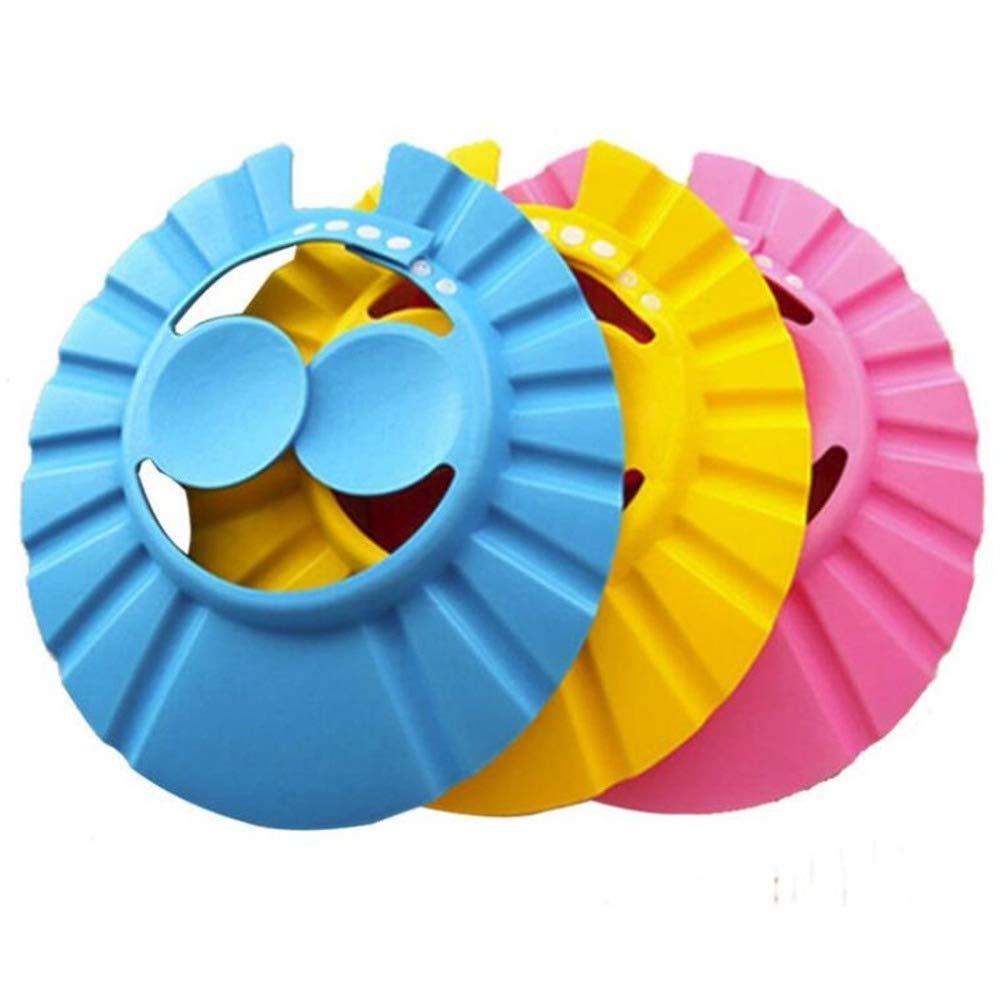3PCS Baby Shower Cap for Washing Hair, Kids Bathing Hat Protect Baby’s Eye and Ear, Shampoo Shield Visor Guard for Toddler Infant Child 789987