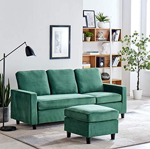 Cherry Tree Furniture Campbell 3-Seater Sofa with Reversible Chaise (Green)