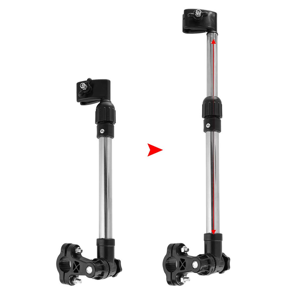 1Pcs Adjustable Umbrella Holder Mount Stand, Rack Stroller Umbrella Holder, Adjustable Length Tube Handle Swivel 360 ° for Stroller, Wheelchair, Rollator, Bike, Pram Sunshade