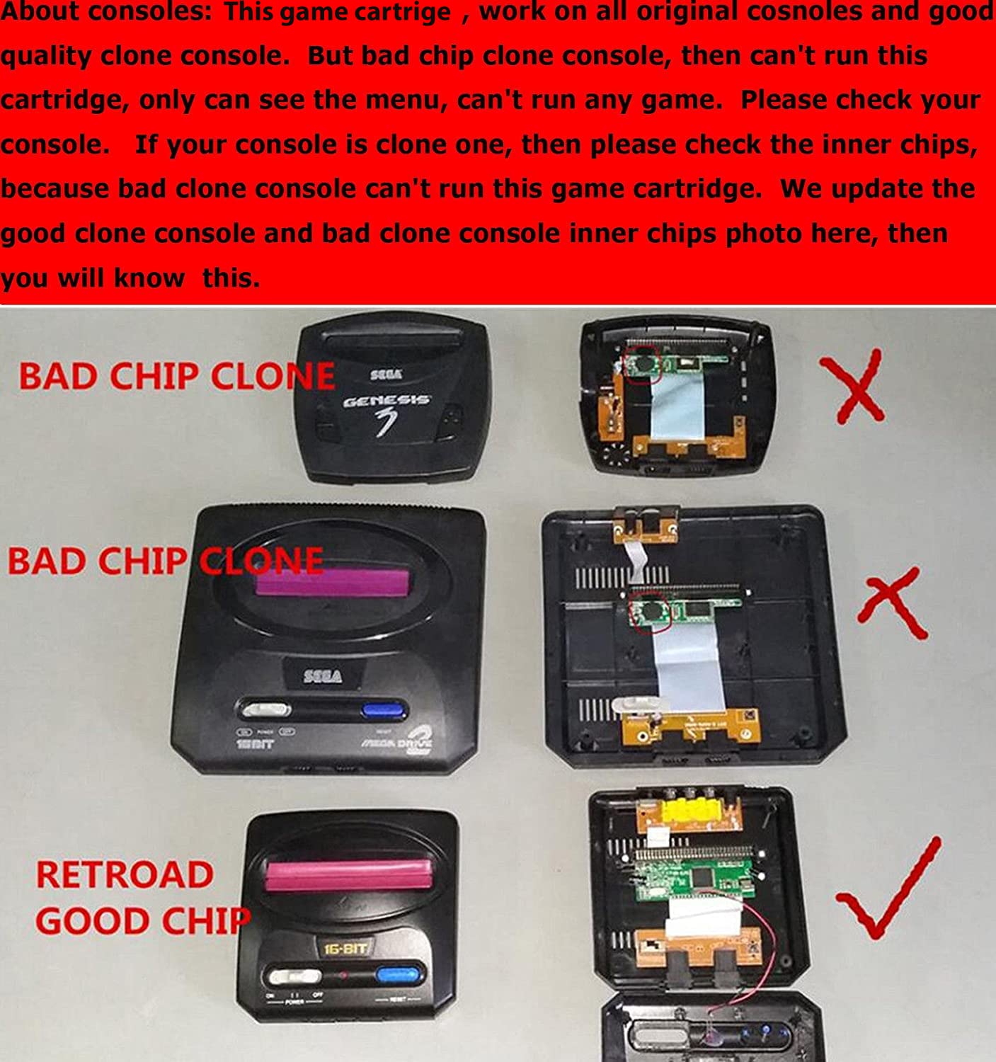 218in1 Game Cartridge 16 bit Game Card for Sega Mega Drive Genesis Console