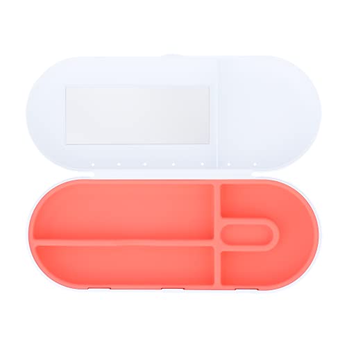 SmileKontainer Slimline Retainer Case: Compact Dental Travel Case for Aligners, Toothbrush and Accessories - Built-in Mirror for Easy Insertion Anywhere - Compatible with All Clear Aligners