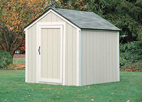 2x4basics 90192MI Custom Shed Kit with Peak Roof, 2x4 & 2x4basics 90134ONLMI Hopkins, 6" D x 40" W x 33" H, AnySize Chair or Bench Ends, Sand