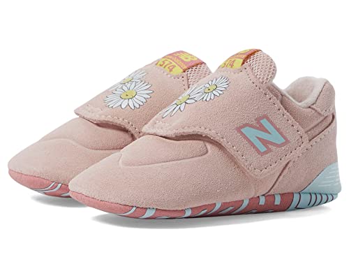 New Balance Kid's 574 V1 Crib Hook & Loop Sneaker, Pink Haze/Natural Pink, 3 Infant