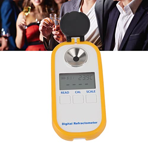 0β80% Brix Meter Refractometer, Widely Used ABS Sugar Refractometer Portable Quick Testing Dustproof Prism Column for Spirit