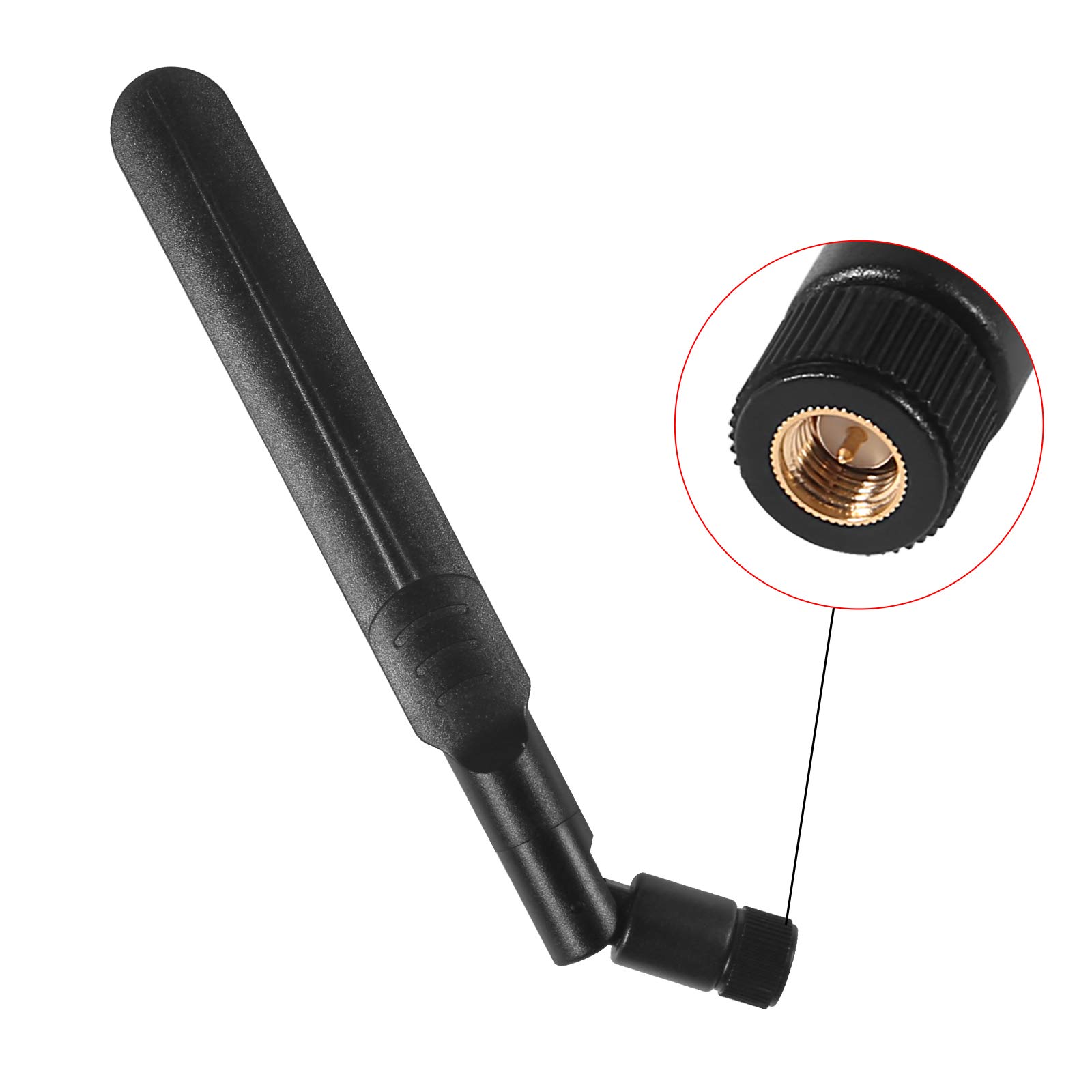 2 Set 8dBi WiFi RP-SMA Male Antenna, MELIFE 2.4GHz 5.8GHz Dual Band with 20CM U.FL/IPEX to RP-SMA Female Pigtail Cable.