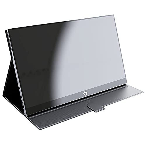 4K Portable Monitor Touchscreen Automatic Rotate 17.3 Inch UHD 3840x2160 Wireless Display Airplay Miracast Monitor for Phone HDMI USB C Monitor Vesa Mount HD Laptop Display (Battery Monitor)