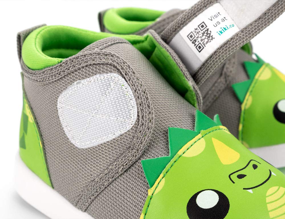 ikiki Squeaky Shoes for Toddlers/Little Kids (Fierce Dragon, Green, Size 8)