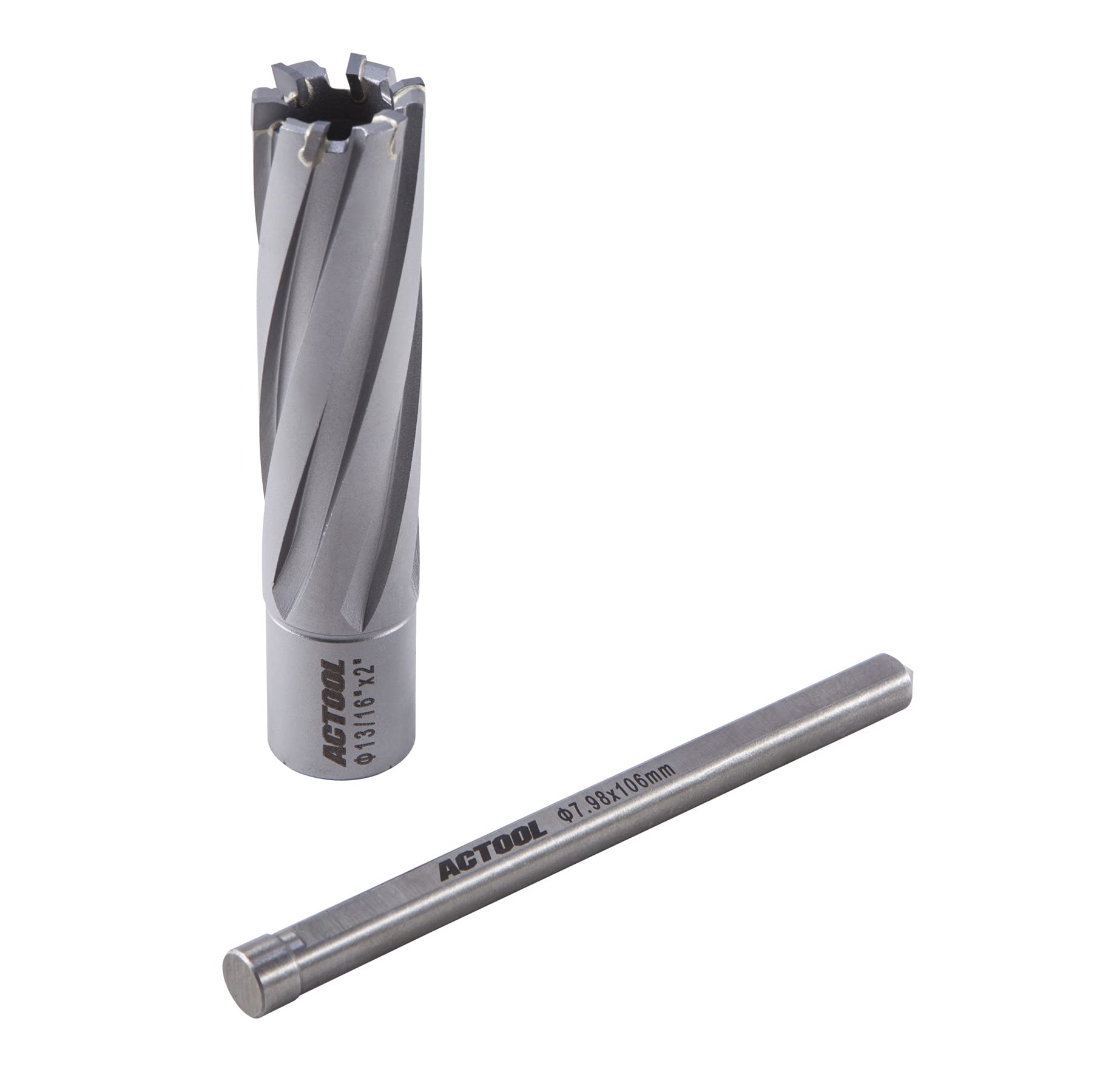ACTOOL 13/16'' Diameter x 2'' Depth of Cut Carbide Tipped TCT ANNULAR Cutter with 3/4'' Weldon Shank
