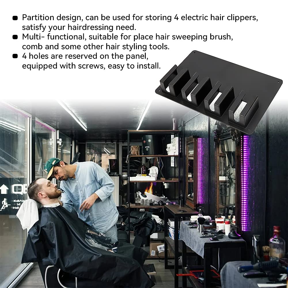 2Pcs Clipper Holders for Barbers - Barber Clipper Holder Rack, Barber Clipper Organizer, Hair Clipper Holder, Hair Trimmer Storage Rack (Wall Mount)