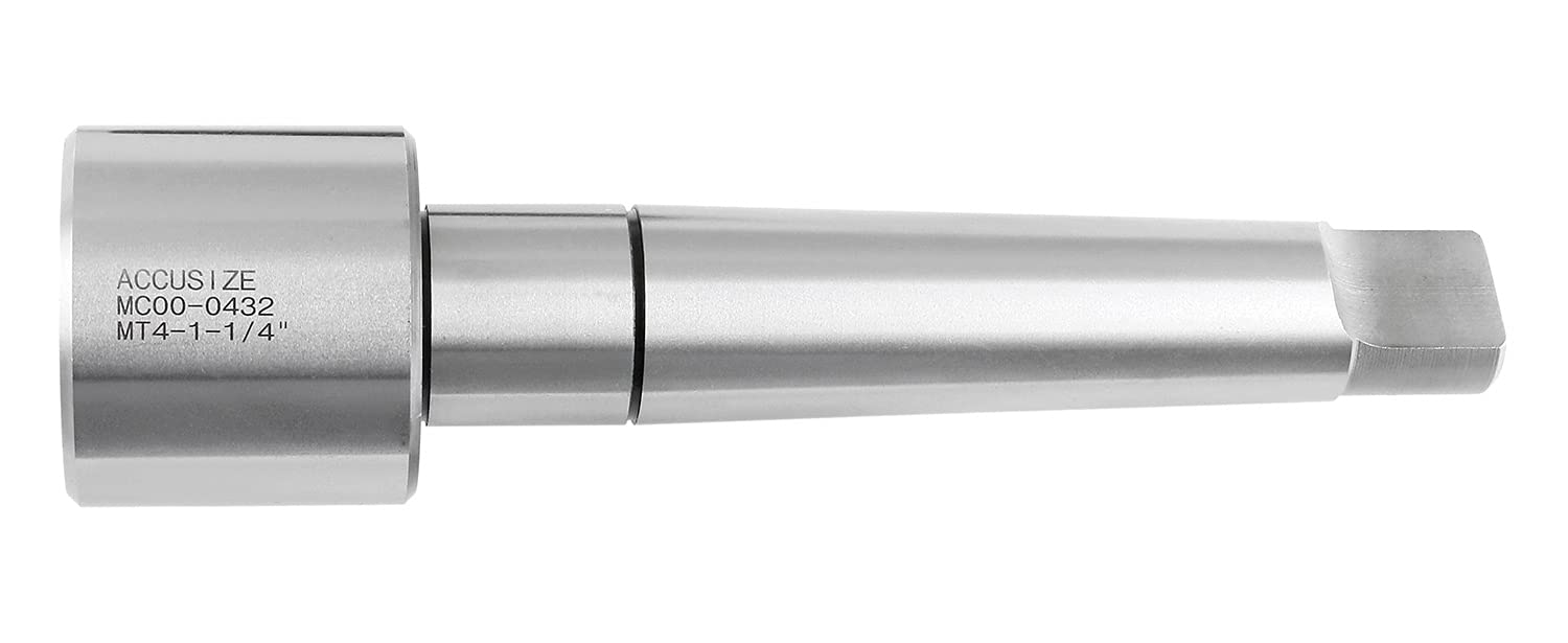 Accusize Industrial Tools Magnetic Drill Annular Cutter Arbor Mt4 to 1-1/4'' Weldon Shank, Mc00-0432
