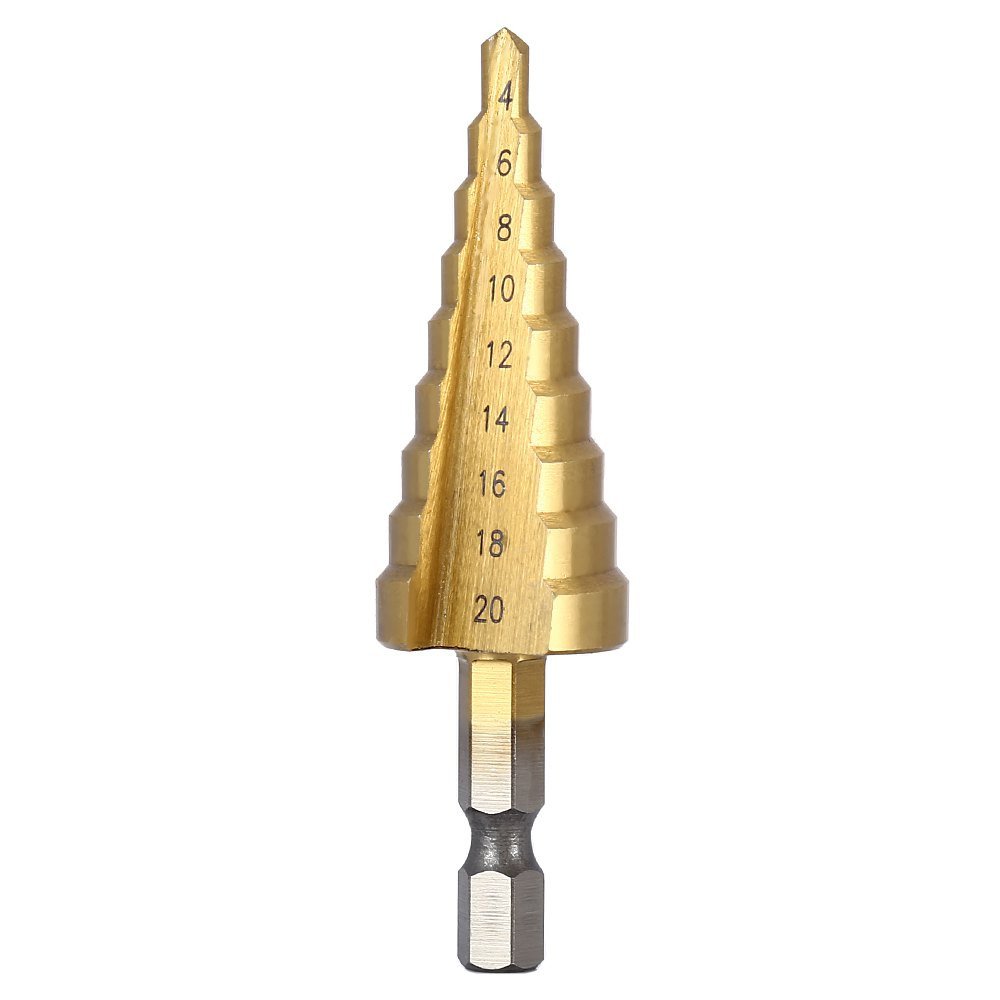 3pcs 4-12 4-20 3-12mm Step Drill Bits High Speed Steel Cone Titanium Coated Tool Sets Metal wood plastic Hole Cutter