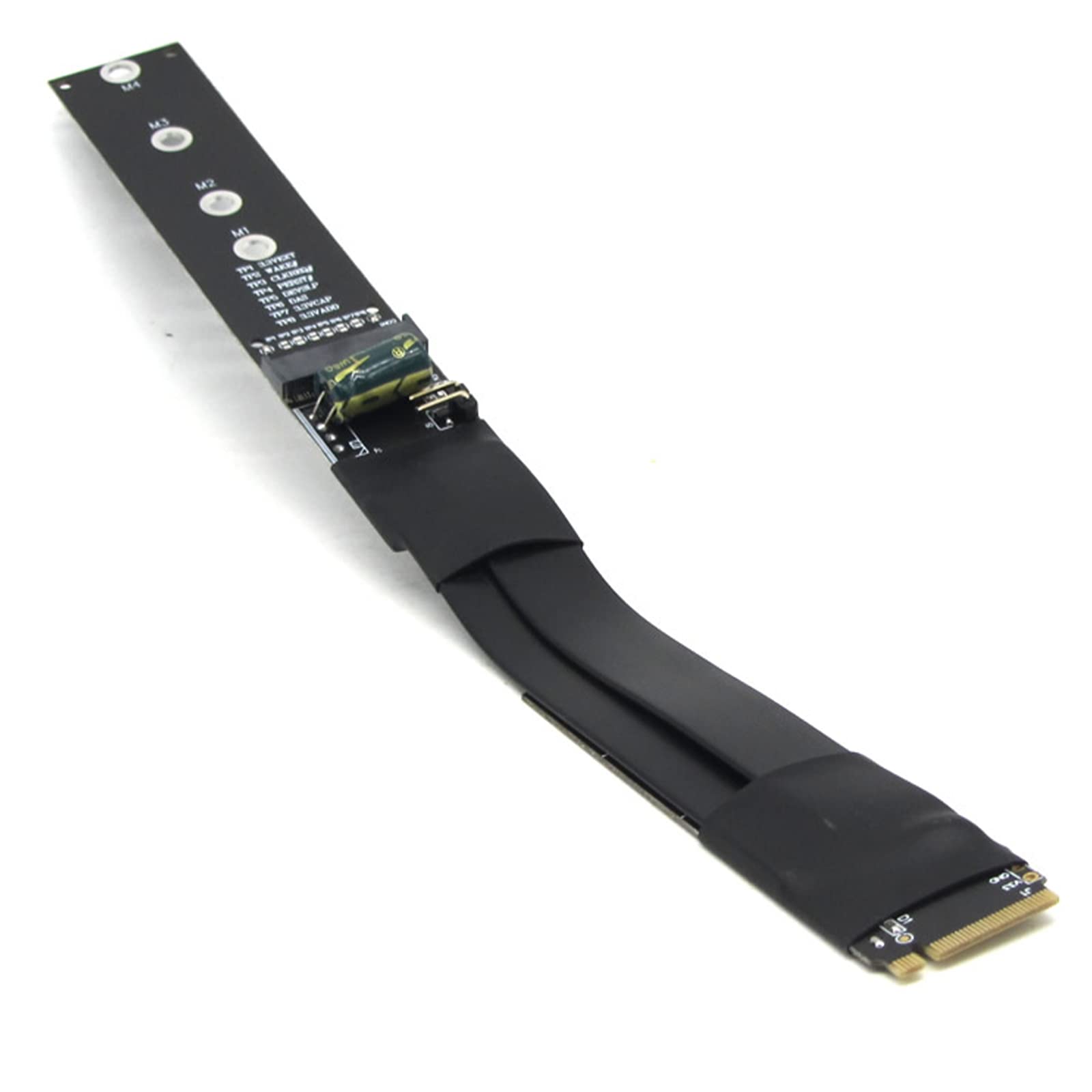 10Gtek M.2 NVMe SSD Extension Cable M.2NVMe SSD Solid State Drive Extension Cable Supports PCI-E 3.0 x4 Full Speed, 280mm