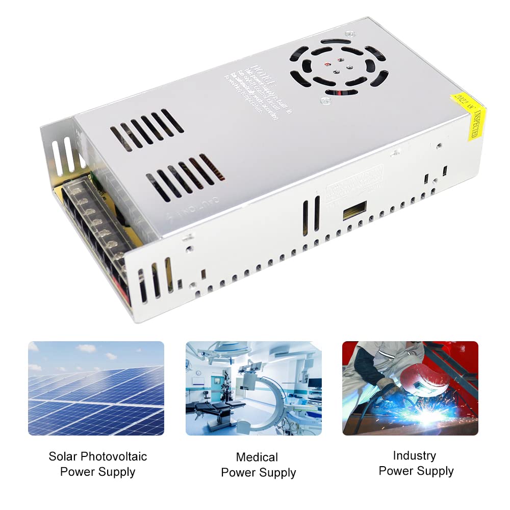 12V 33.3A Universal Regulated Switching Power Supply,400W 100-240V AC to DC, for CCTV, Radio, Computer Project, LED Strip Lights, 3D Printer