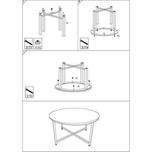 AZL1 Life Concept Modern Round Coffee Table for Living Room, Sofa Center Table for Dining Room, Modern Marble Tabletop with Gold Metal Legs, Marble.