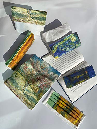 7 pcs of 20x25cm high Precision Printed Painting of Van Gogh Cotton Canvas,Fabric for Sewing,Fabric for Making Bags, Quilting,Wall Decor,Cotton DIY Sewing Materials Fabric