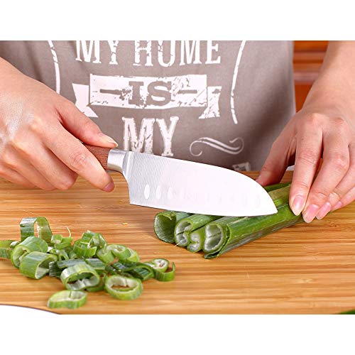 Kitchen Knife, GUANCIChef Knife, Santoku Knife High Carbon Steel Asian with Rosewood Handle Cleaver Knife Stainless Steel for Vegetable/Meat with protective Sheath