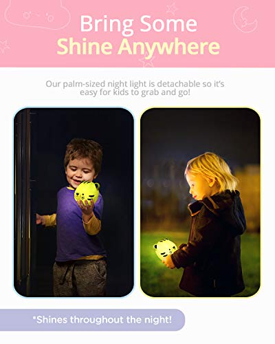 SomeShine Kids Night Light - Detachable Tiger Wall and Desk Kawaii Lamp with Mount, Touch Operation, 1 Hour Auto-Off Timer, and Adjustable Brightness, Safe and Durable Nursery Night Light for Kids