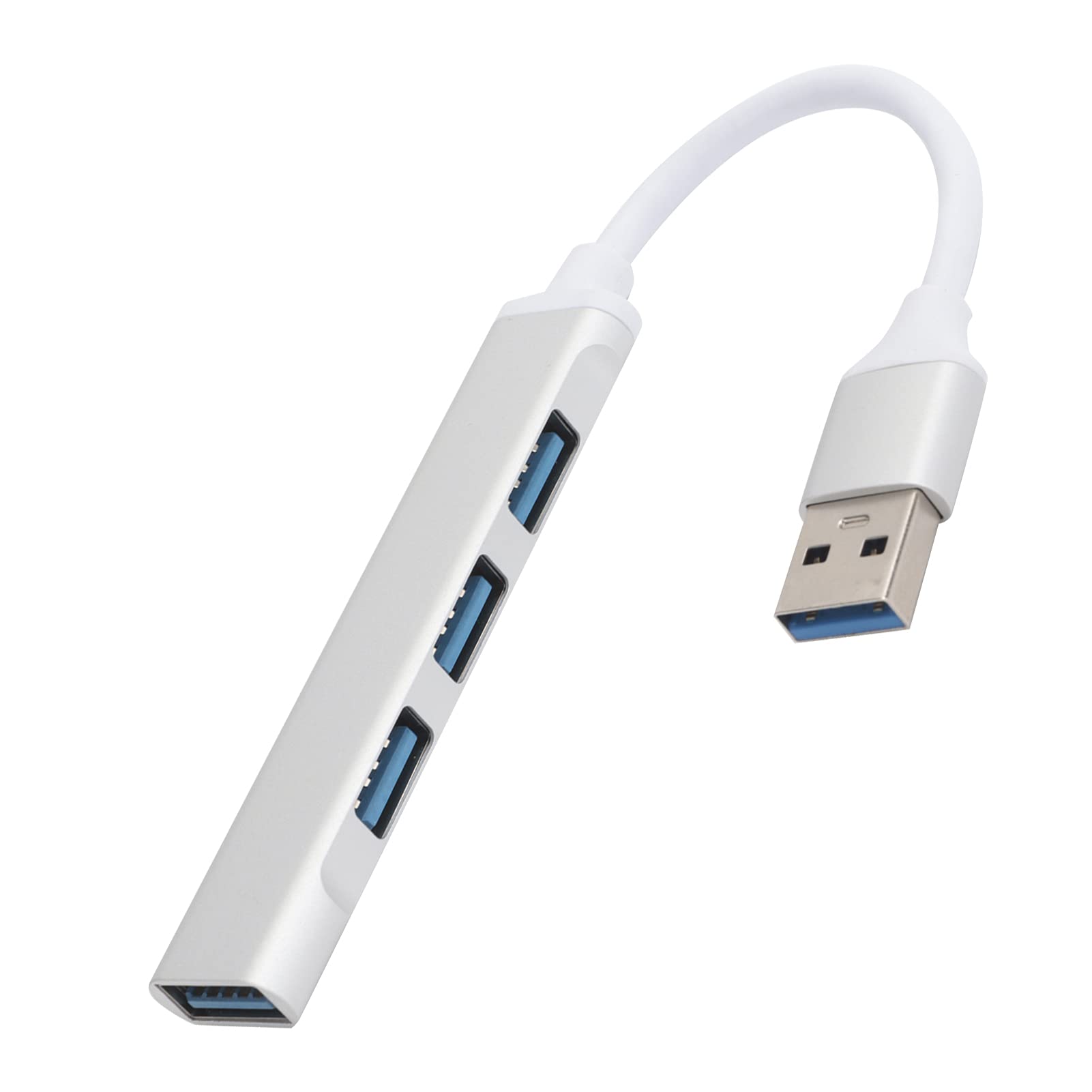 4 Port USB3.0 Hub, Aluminum Alloy Adapter Converter UltraHigh Speed Splitter Support for Windows XP/Vista/7/8 OS X