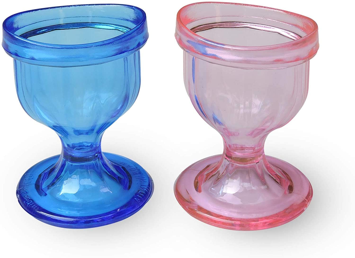 Ancient Impex Set 2 Blue And Pink Colored Eye Wash Cups For Effective Eye Cleansing - Eye Shaped Rim, Snug Fit