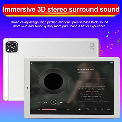 10in Tablet, Kids Tablet 5G WiFi Dual Band 10in Screen 32G Memory, Toddler Tablet for Video 100‑240V (US Plug)