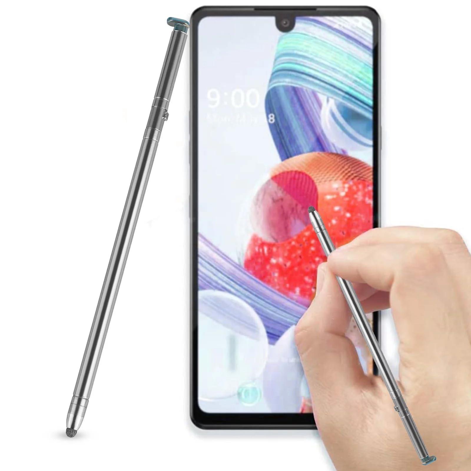 3 Pack LCD Touch Screen Stylus Pen Replacement Parts for LG Stylo 6,Stylo 6 Plus,Boost AT&T TracFone Verizon Xfinity T-Mobile Sprint Cricket (Holographic White)