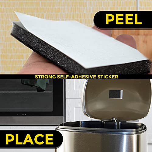 Trash Can, Diaper Pail, Garbage Bin Deodorizer | Works with iTouchless, Dekor, Munchkin, Diaper Genie, Ubbi | 100% Natural Activated Carbon Patch | 1 Pack | Chemical & Fragrance Free Odor Eliminator