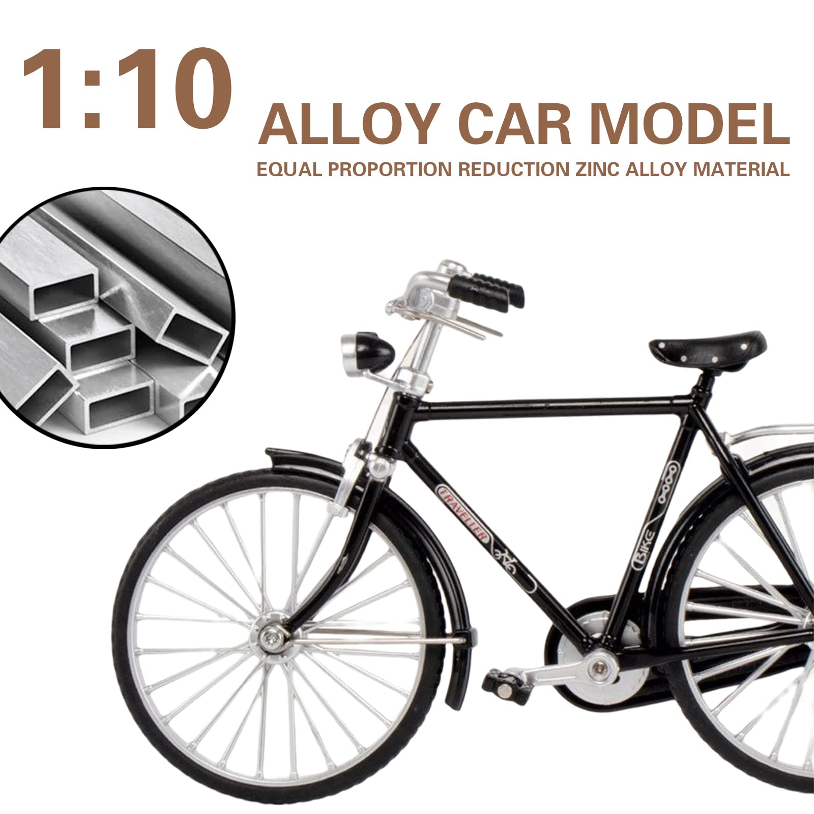1:10 Retro Bicycles, Alloy Mini Bicycles, Miniature Bicycle Models, Finger Bicycles, Suitable for Collection and Bookshelf Display, from Daughter/Son