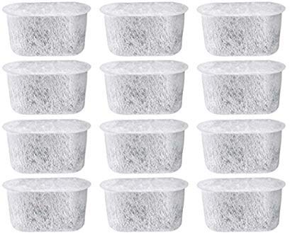 12 NISPIRA Replacement Activated Charcoal Water Filters for Cuisinart Coffee Machines, Compared to Cuisinart DCC-RWF