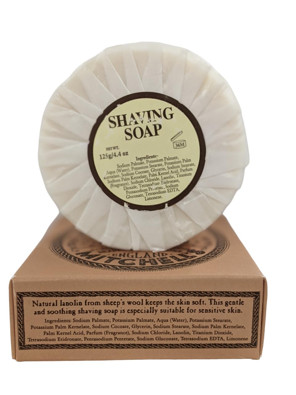 2-Pack of Mitchell's Wool Fat Shave Soap Refill - 2 Pack!