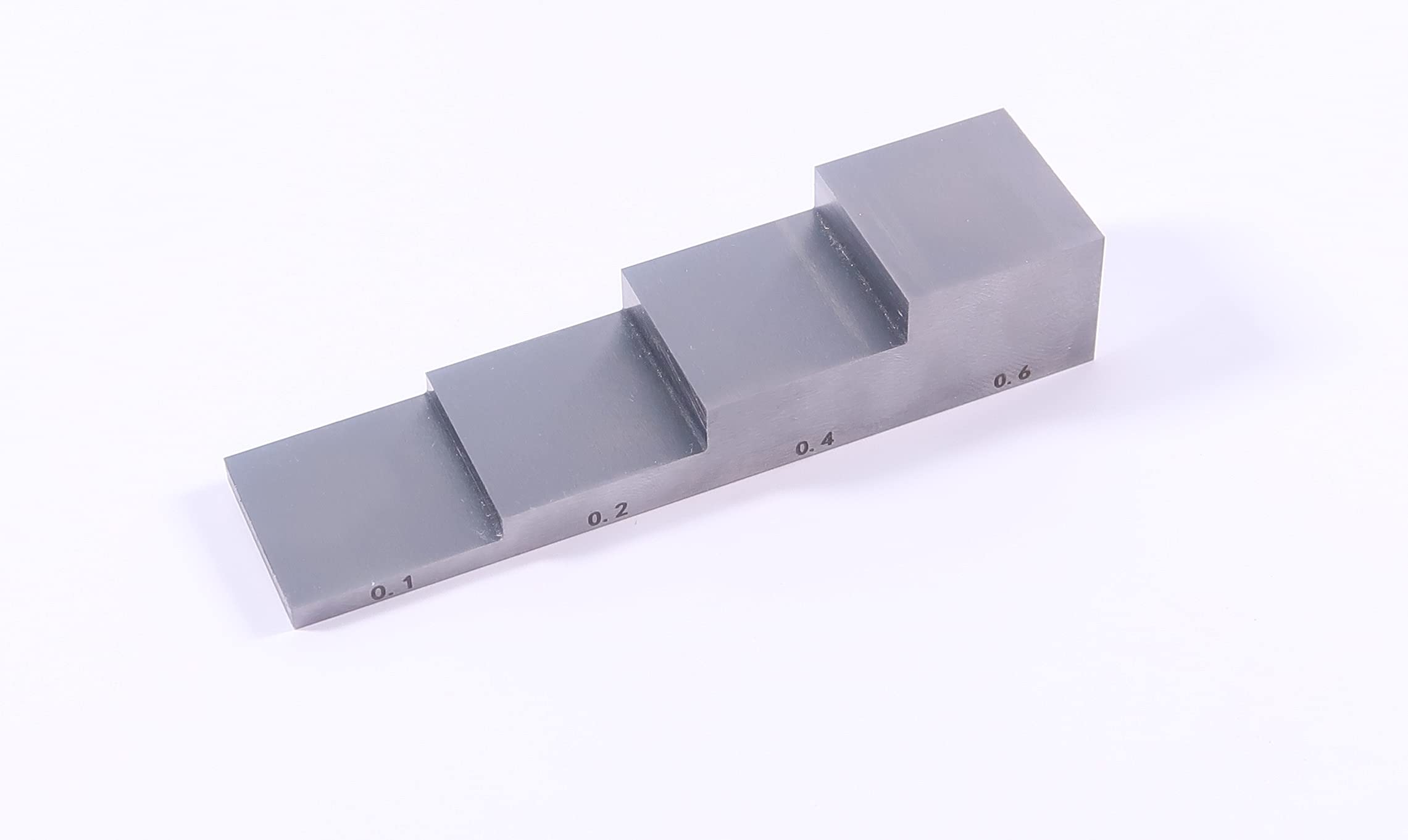 4 Step Test Block 1018 Steel Calibration Block UT Block 0.1"0.2"0.4"0.6" Thickness Step Wedge Ultrasonic Test Block Carbon Steel Block with ABS Carrying case ASTM E797