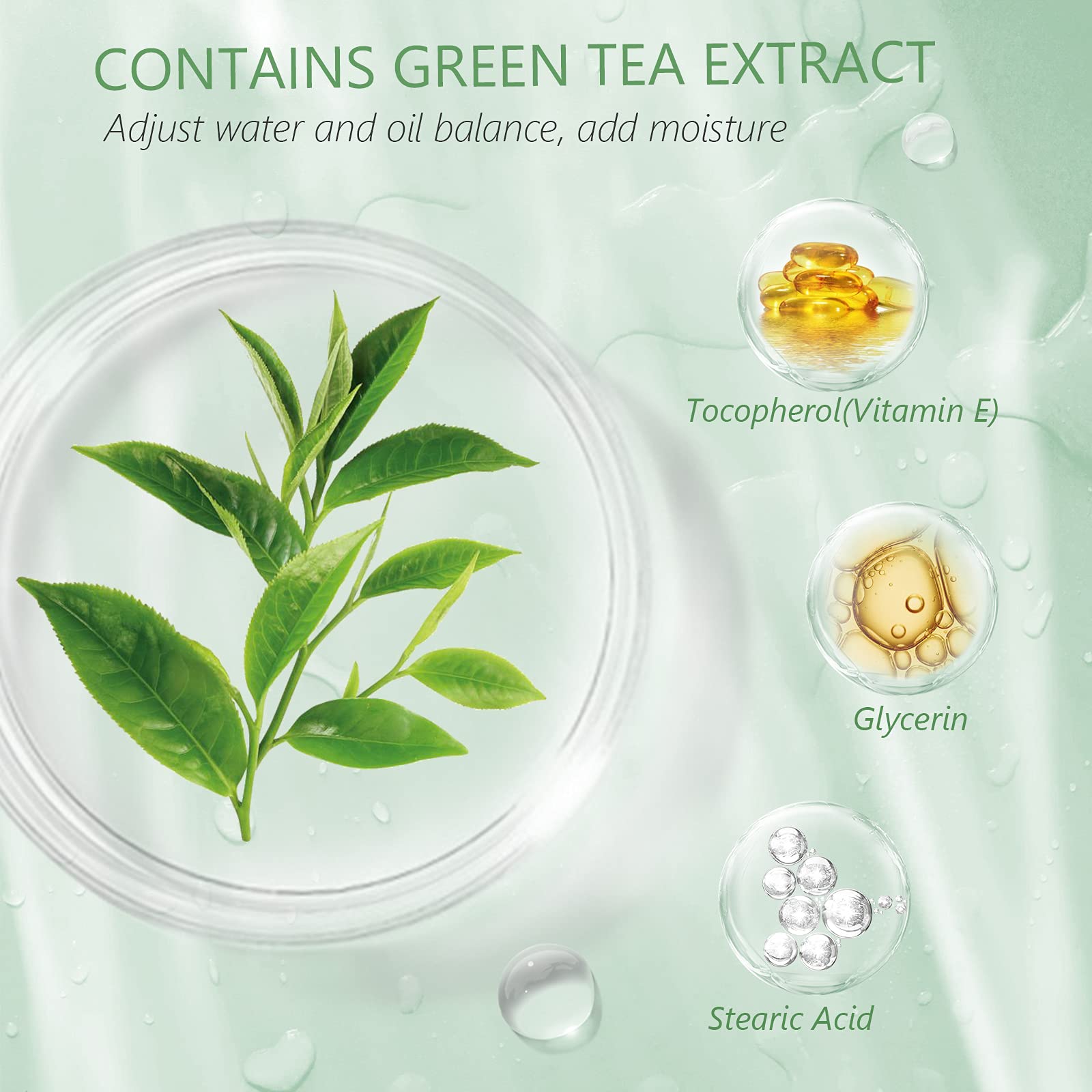 sefudun 2 Pack Green Tea Mask,Green Tea Purifying Clay Mask,Face Moisturizes,Oil Control,Deep Pore Cleansing,Blackhead Remover for All Skin Types Men Women Green Tea Solid Mask (Green 2)