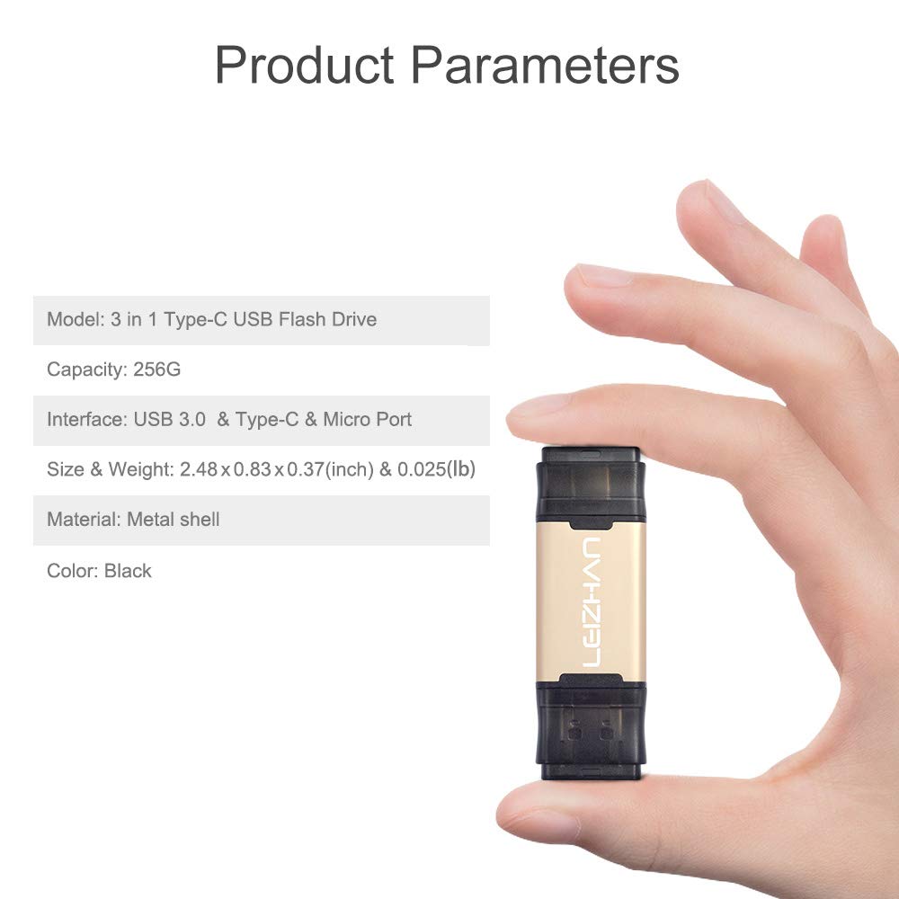 256GB Type-C Photo Stick Micro USB Flash Drive 3.0 Android pendrive for Samsung Galaxy Note 10,S10 S9 Note 9 S8 S7 S6 S5,Google Pixel 2/ 2XL