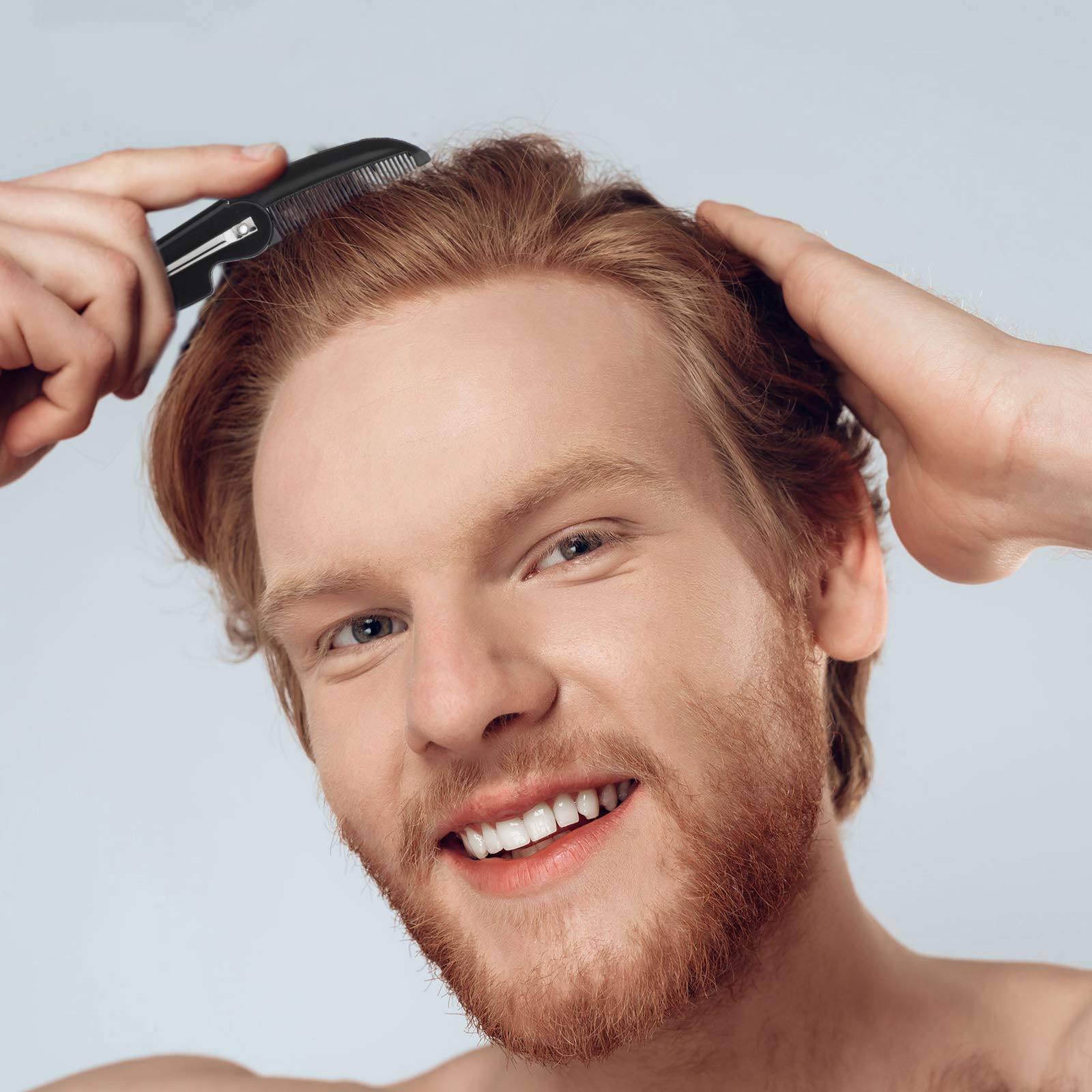 3 Pieces Folding Beard Comb Mustache Comb Small Pocket Comb for Men Everyday Grooming and Hair Care