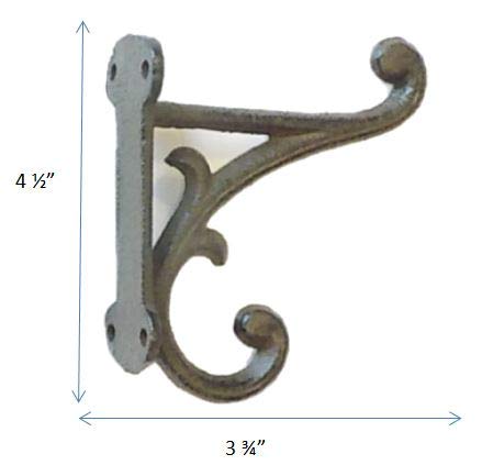8 Rustic Entryway Hooks Coat Hooks Wall Mounted Double Vintage Looking Coat Hangers Pack of 8