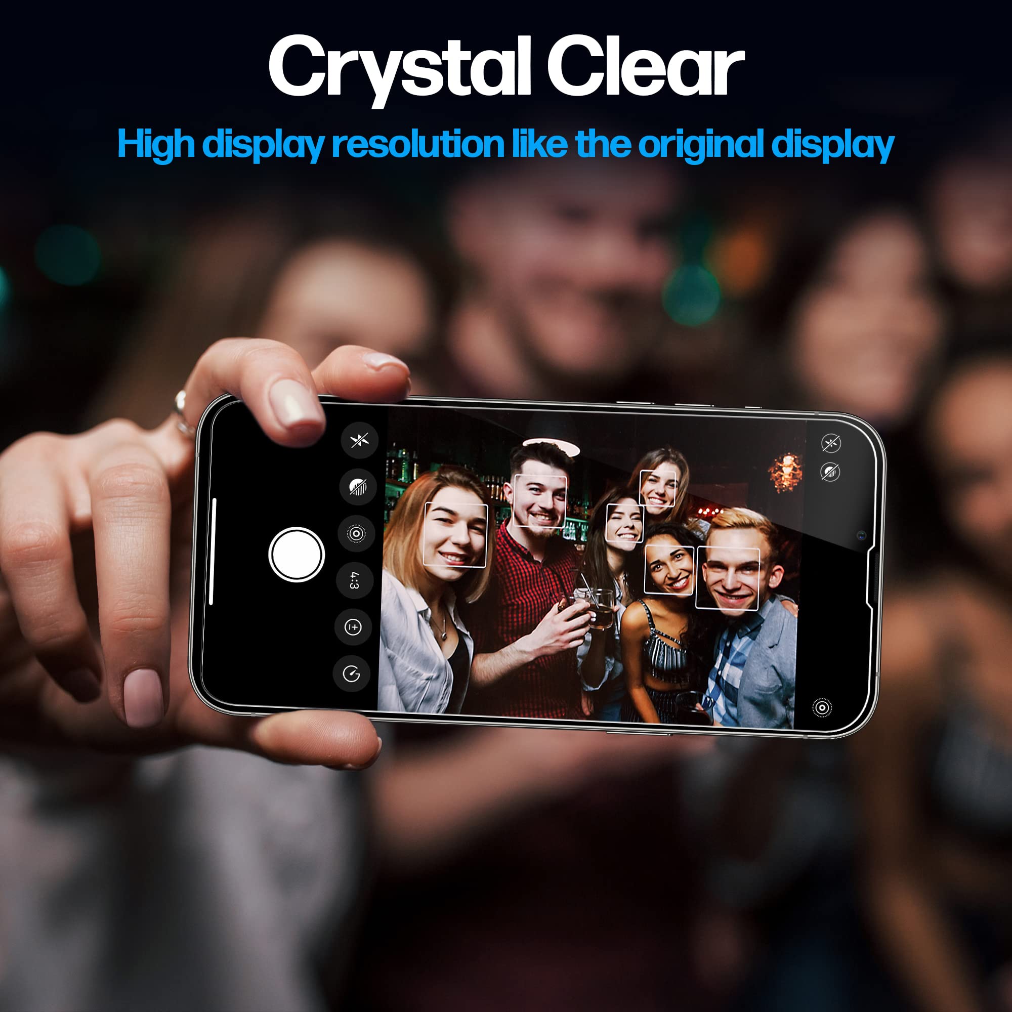 Power Theory Designed for iPhone 14 Screen Protector Tempered Glass, Also for iPhone 13/iPhone 13 Pro [Case Friendly] Full Cover with Easy Install Kit, 2 Pack