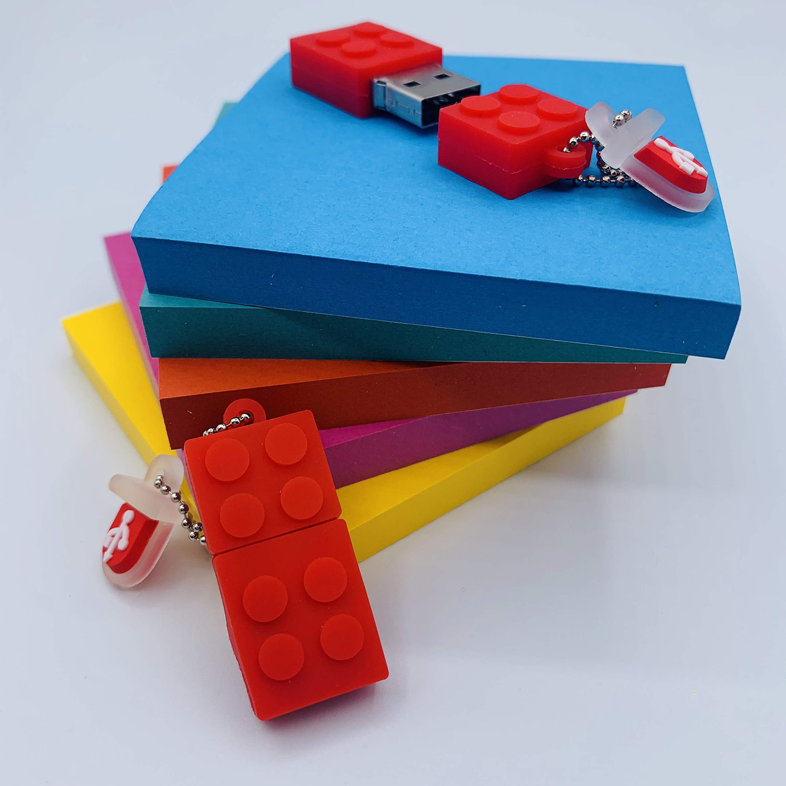 16GB USB Flash Drive - Red Pen Drive - Building Blocks USB Drive - Thumb Drive 16GB (Red)