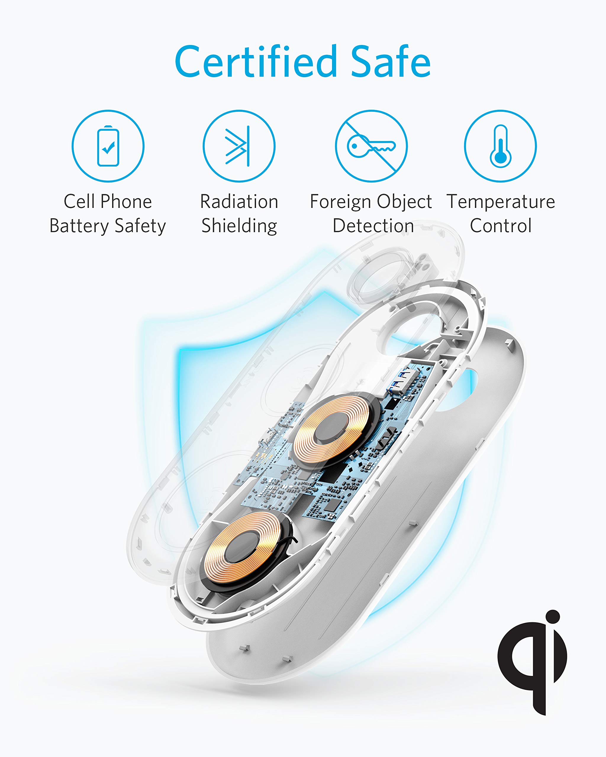 Anker Wireless Charging Station for Apple Products, PowerWave 3-in-1 Qi-Certified Pad for Apple Watch, iPhone 14/14 Pro/14 Pro Max/13, AirPods Pro (Watch Charging Cable & AC Adapter Not Included)