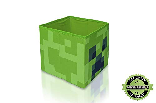 Minecraft Creeper Storage Cube Organizer Storage Cube | Creeper from Cubbies Storage Cubes | Organization Cubes | 10-Inch Square Bin
