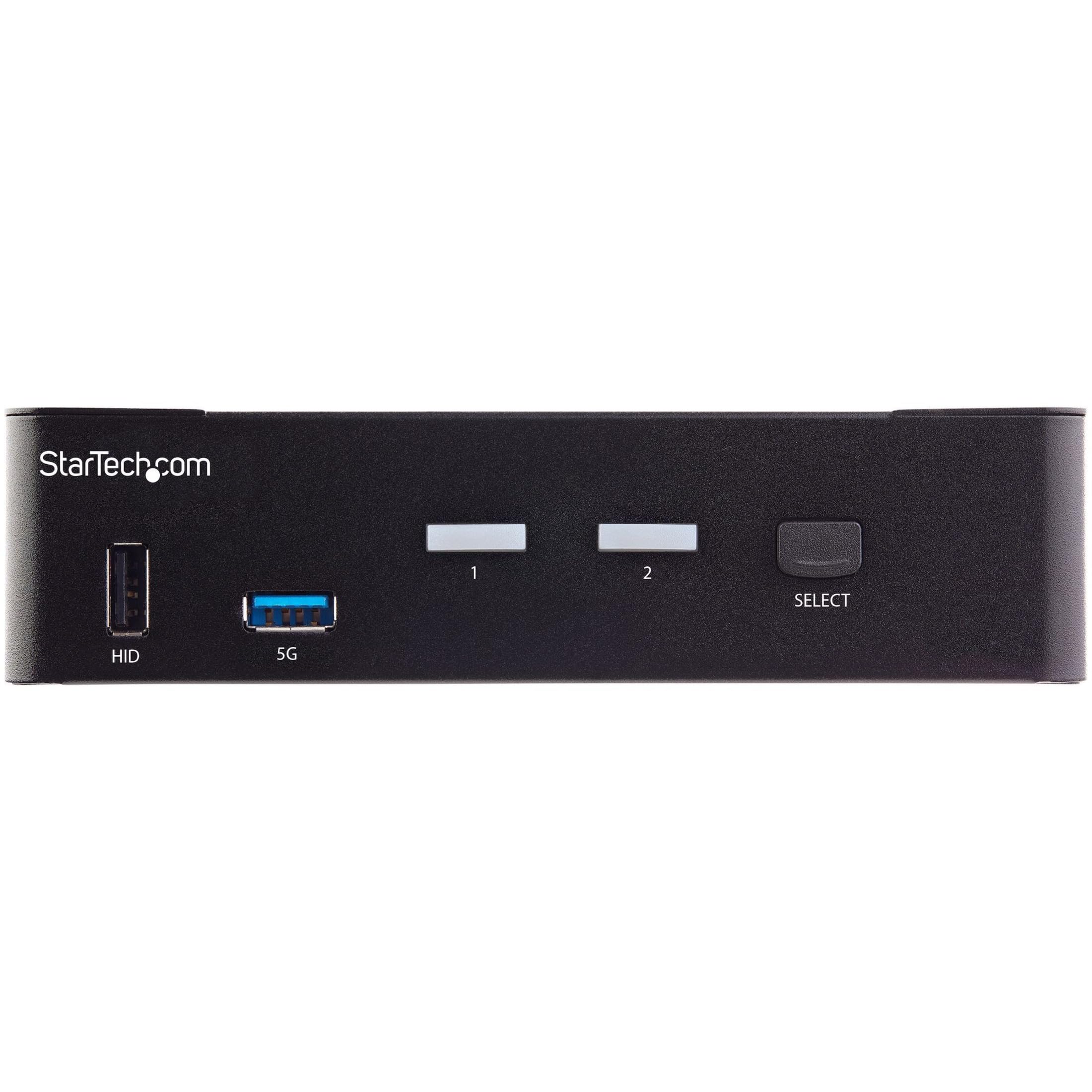 StarTech.com 2 Port HDMI KVM Switch - Single Monitor 4K 60Hz Ultra HD HDR - Desktop HDMI 2.0 KVM Switch with 2 Port USB 3.0 Hub (5Gbps) and 4X USB 2.0 HID, Audio - Hotkey Switching - TAA