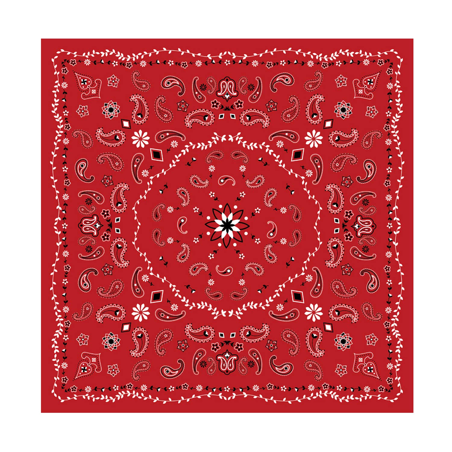 100% Combed Cotton Bandanas 3 Packs, Face Bandana for Women and Men, Unisex Multi-functional Headbands and Scarves (001)